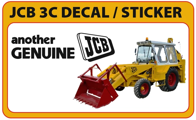 JCB 3C STICKER / Decal . Another Genuine JCB . Top Of Cab Decal £19.99 ...