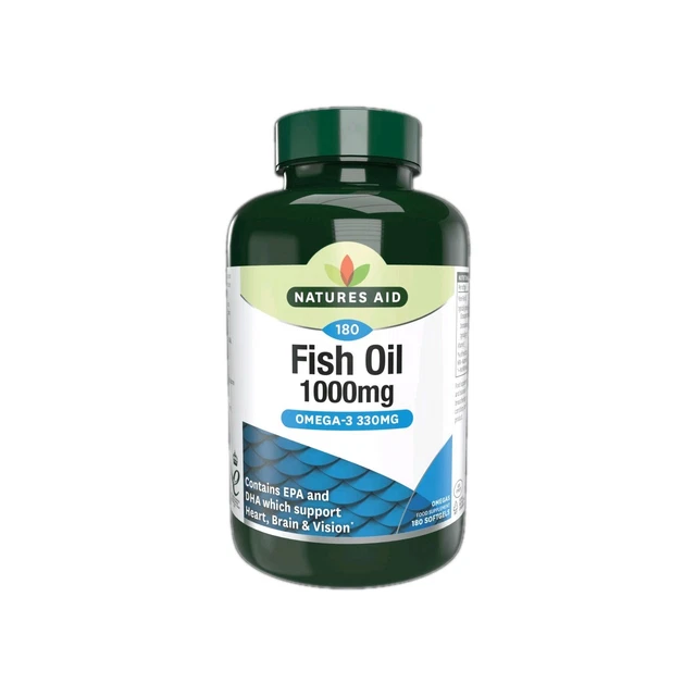 NATURES AID COD Liver Oil 1000mg 180 Caps | Omega 3 Fish Oil with Vit A ...