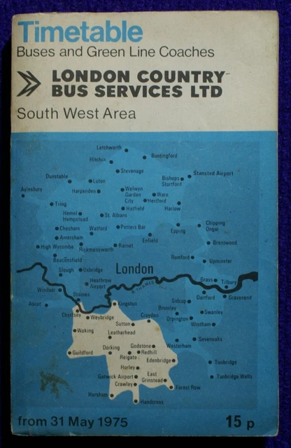 LONDON COUNTRY BUSES Green Line Coach Transport Timetable South West 31 ...