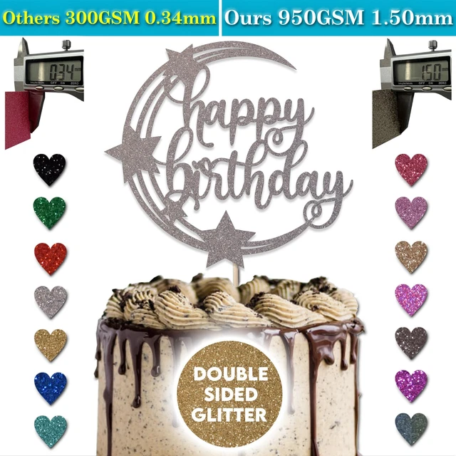 MOON CAKE TOPPER Happy Birthday Cake Topper Cake Decor Birthday Party ...