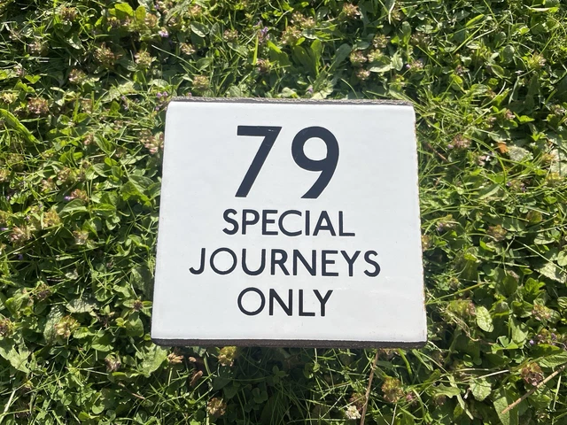 LONDON TRANSPORT ENAMEL Bus Stop Sign - Eplate Route 79 £45.00 ...