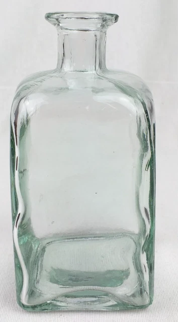 HAND BLOWN GLASS Bottle In Clear Glass With Slight Green Tinge Superb ...