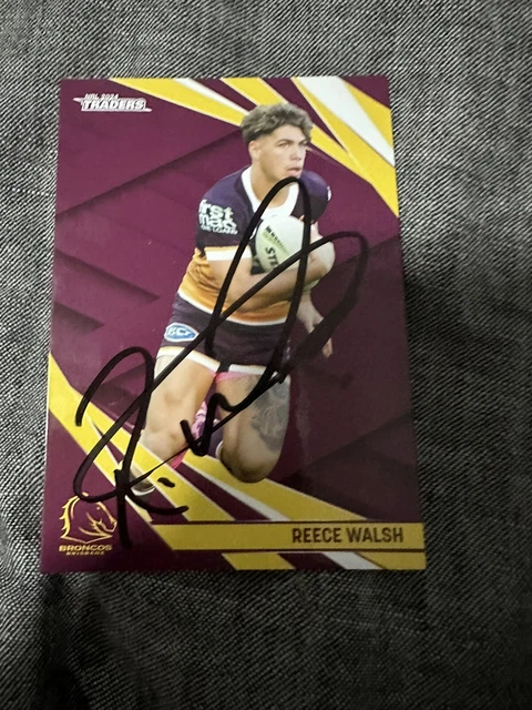 SIGNED REECE WALSH Brisbane Broncos 2024 NRL Traders Card EUR 16,10 ...
