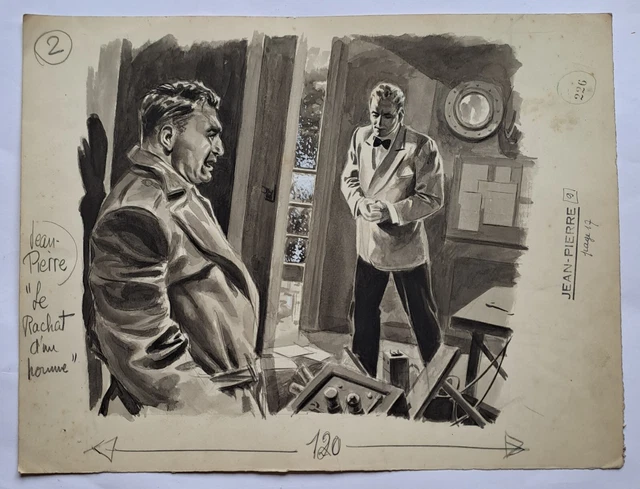 DESSIN ORIGINAL ATTRIBUÉ à Angelo Di Marco (Dimarco) / encre de chine ...