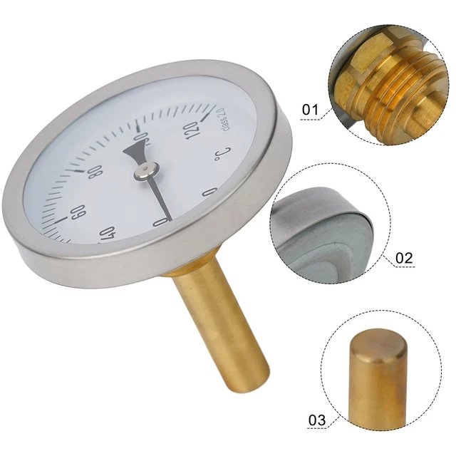 ACCURATE AND EASY to Read Analog Thermometer for Indoor Hydraulic ...