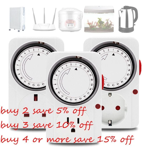 24 Hour Cyclic Smart Socket Timer Switch Socket Timing Socket Electric Outlet Eur 13 86
