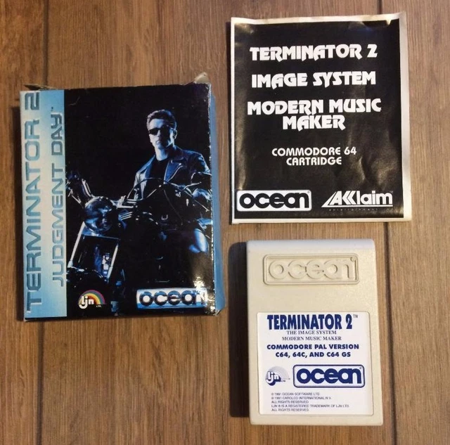 TERMINATOR 2 JUDGEMENT Day Commodore 64 Cartridge Boxed/Complete C64 ...