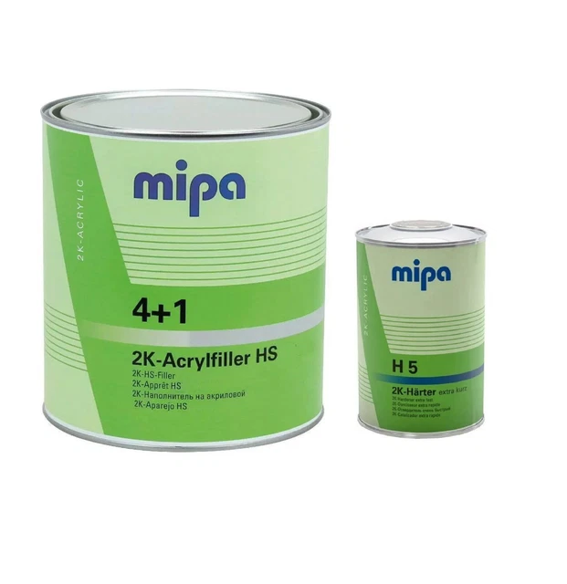 MIPA 4+1 NERO Filler acrilico 2K Kit Riempimento Primer Alta ...