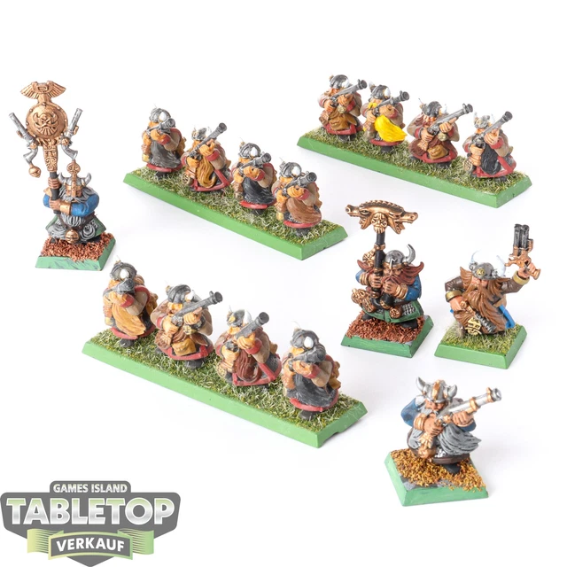 WARHAMMER FANTASY - 16x Dwarf Thunderers Klassisch - bemalt EUR 60,99 ...