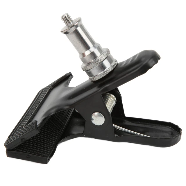 TRIPOD CAMERA CLIP Clamp Flash Holder Mount With 1/4 Inch Threaded For ...