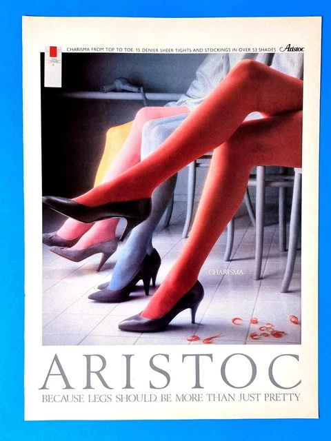 MAGAZINE PRINT AD - 1 Page 1980s FASHION Hosiery Footwear Long Legs ...