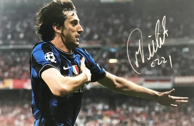 SIGNED DIEGO MILITO Poster Photo - Authentic Inter Milan Autograph ...