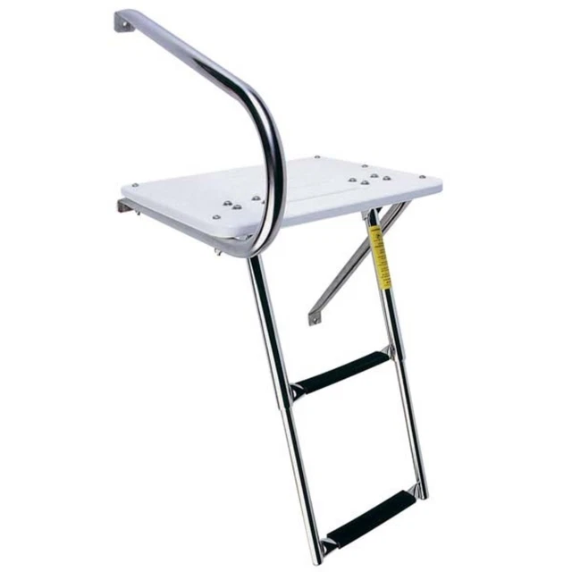 GARELICK 19536 OUTBOARD Transom Platform W/Telescoping Ladder 2 Steps £ ...