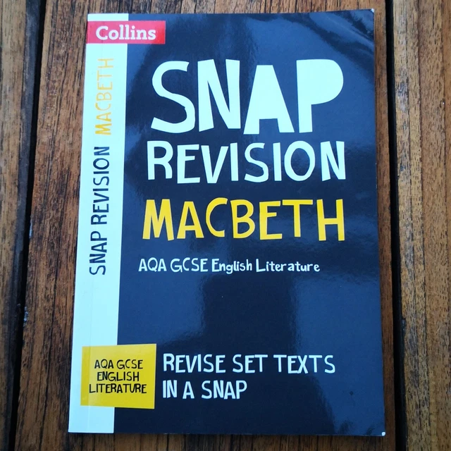 TEXTBOOK - COLLINS Snap Revision AQA GCSE English Literature Macbeth £1 ...