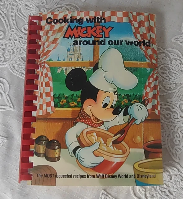 VINTAGE COOKING WITH Mickey mouse Disney Cookbook Around the World ...