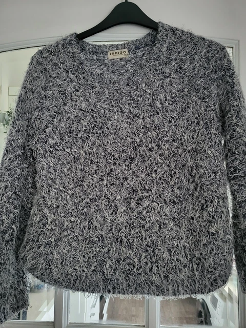 INDIGO COLLECTION EYELASH Effect Fluffy Jumper Size 10 M & S £6.99 ...