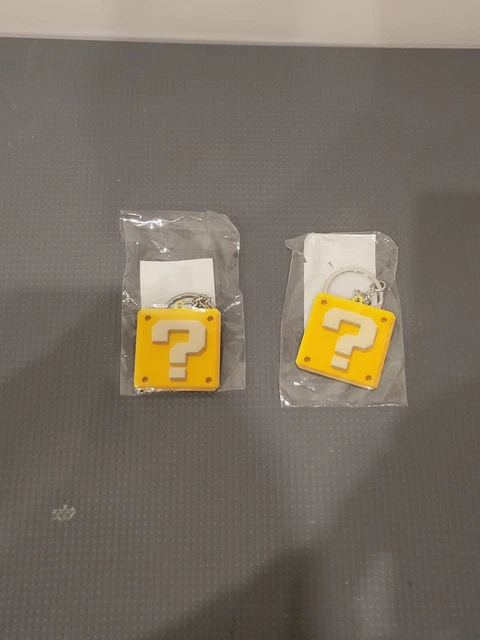 OFFICIAL NINTENDO SWITCH Mario Maker Question Mark Key Chains Key Ring ...