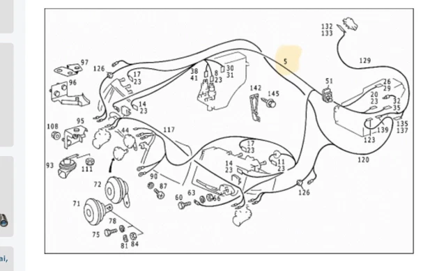 GENUINE MERCEDES W124 Headlights Wiring Loom 1245431233 RARE! £95.00 ...