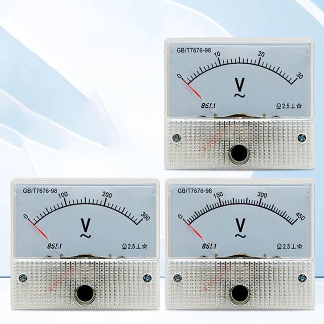 HIGH SENSITIVITY AC Voltmeter Analog Voltmeter 85L1V Pointer Panel ...