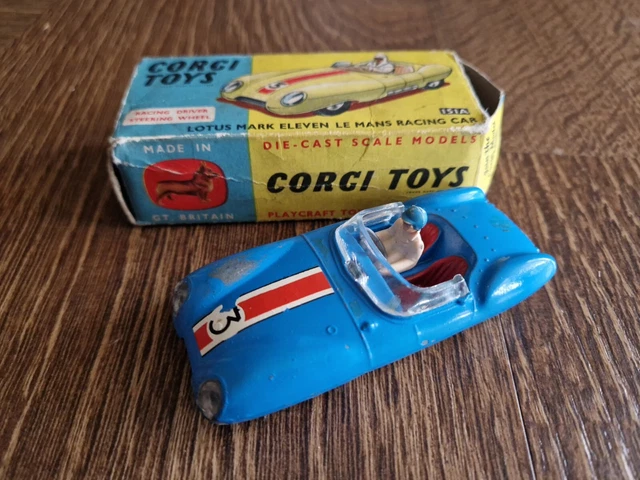 CORGI TOYS 151A Lotus Mark Eleven Le Mans Racing Car, Orginal Box. £44. ...