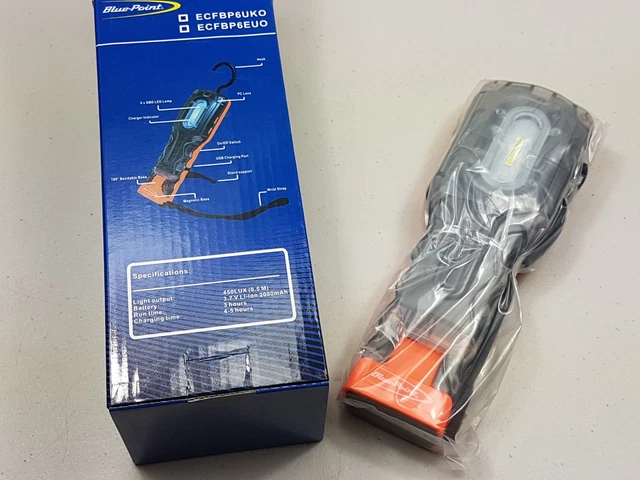 BLUE POINT HIGH Output Rechargeable Work Light ECFBP6UK, as sold by ...