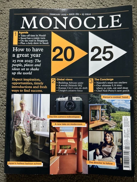 MONOCLE MAGAZINE #180 February 2025 - How to Have a Great Year! Uniqlo ...