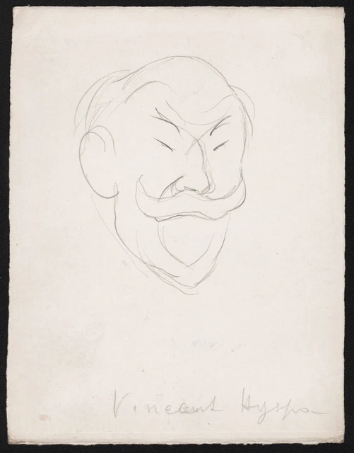 VINCENT HYSPA ACTEUR Compositeur Écrivain Humoriste Dessin De Caulaert ...