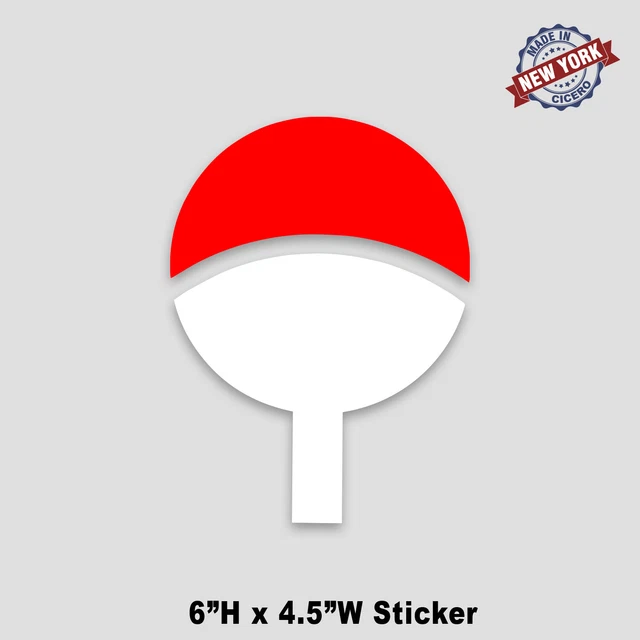 AUTOCOLLANT ANIME SASUKE Uchiha Symbol Naruto Vinyle Autocollant Manga ...