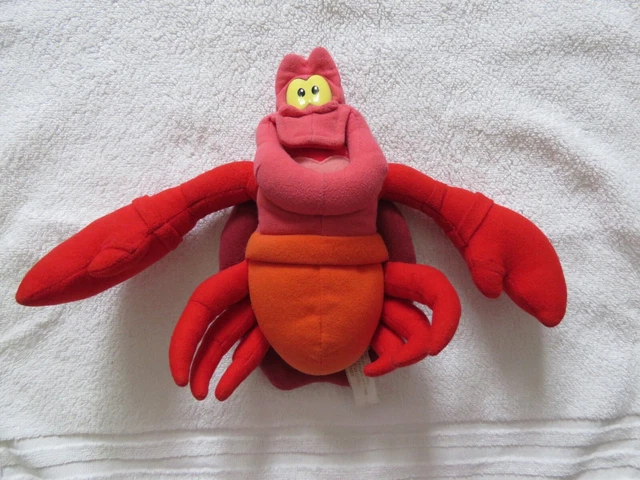 DISNEY THE LITTLE Mermaid Sebastian Plush Toy Mattel Arcotoys Vintage £ ...