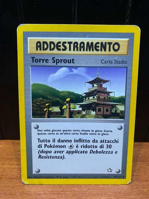 CARTA POKEMON TORRE Sprout 97/111 Neo Genesis 2001 Non Comune Italiano ...