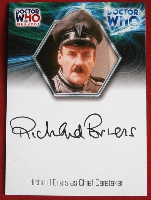 DR WHO - RICHARD BRIERS - Chief Caretaker - Personally Signed Autograph ...
