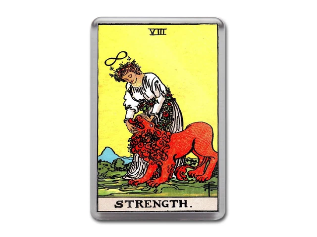 STRENGTH TAROT CARD Major Arcana Rider Waite Quality Fridge Magnet EUR ...