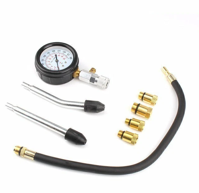 8STK AUTO BENZIN Zylinder Kompressor-Druck Tester Manometer Test Set ...