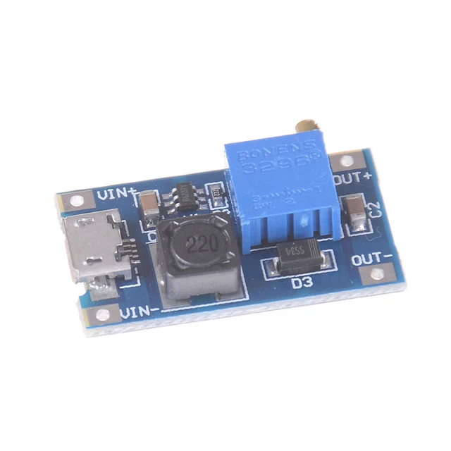 DC-DC USB 2~24V to 5~28V 2A Boost Step Up Adjustable Regulator Power ...