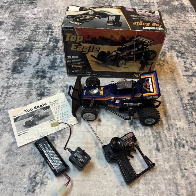 NIKKO TOP EAGLE Rare Control Car Vintage RC Car Boxed Untested 80s £34. ...
