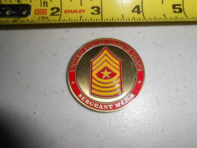 RARE SERGEANT MAJOR Marine Corps Usmc Military Challenge Coin Semper Fi ...
