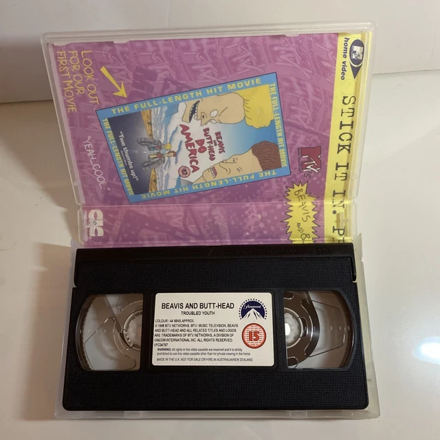BEAVIS AND BUTTHEAD - Troubled Youth (VHS/SH, 1998) MTV Video £8.66 ...