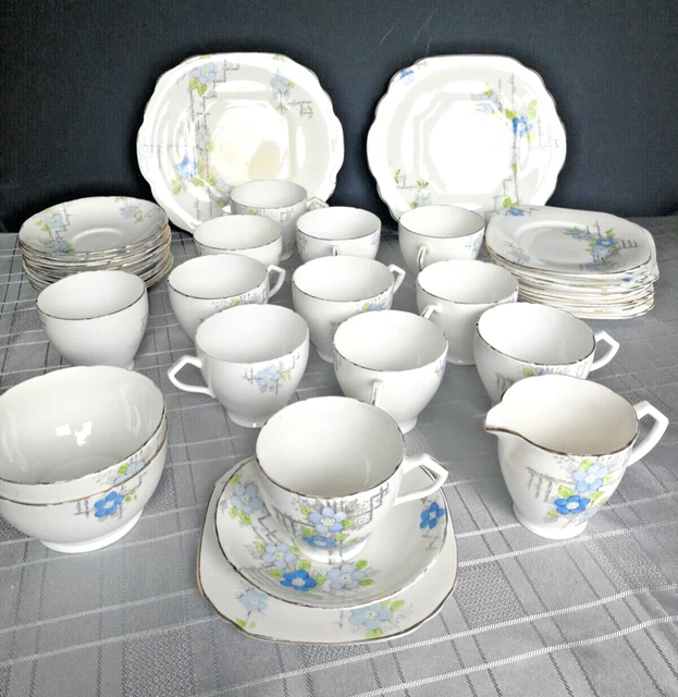 VINTAGE ART DECO Fine Bone China Tea Set by JH Cope and Co, Wellington ...