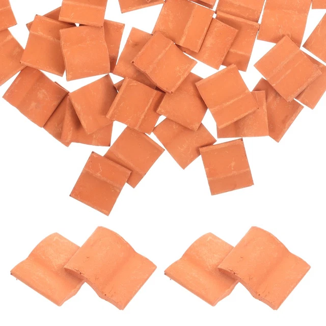 50PCS MINIATURE ROOF Tiles Micro Roof Tiles Decor Micro Roof Tiles ...