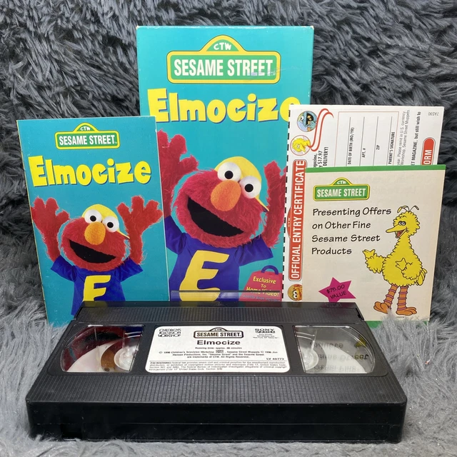 ELMOCIZE VHS TAPE 1996 Elmo Kids Video Sesame Street Exercise Workout ...