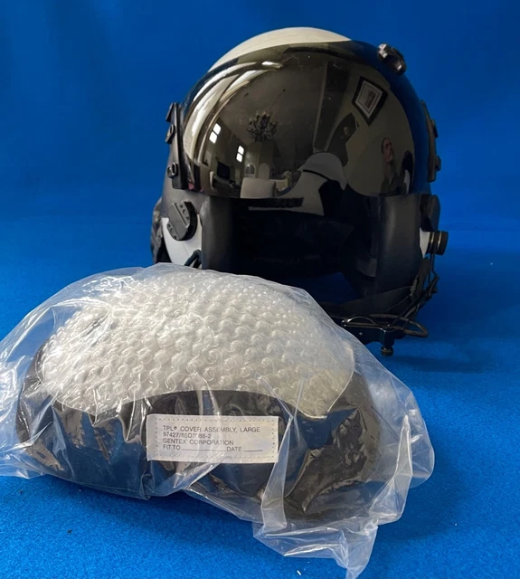 AUTHENTIC GENTEX HGU-68P Pilot Flight Helmet Large New Tpl Liner Usn ...