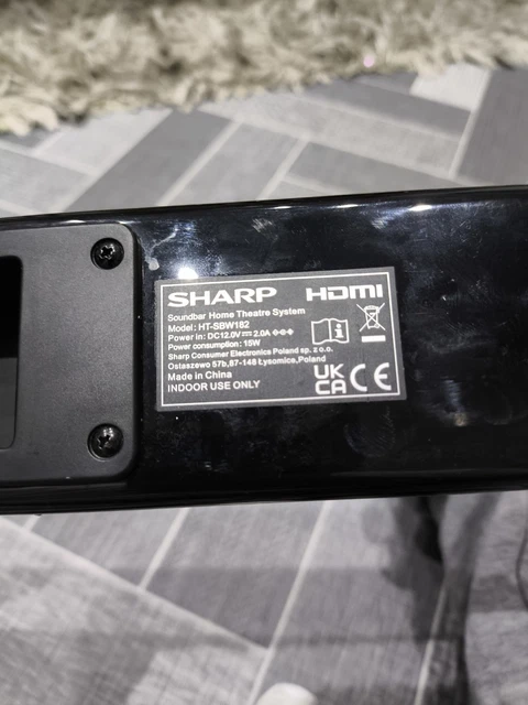 SHARP SLIM SOUNDBAR 2.1 with Wireless Subwoofer Black | HT-SBW182 ...