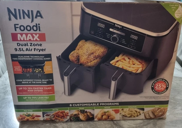 NINJA FOODI MAX 9.5L Dual Zone Air Fryer - AF400UK £146.28 - PicClick UK