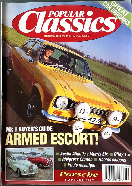 POPULAR CLASSICS MAGAZINE February 1993 Ford Escort Mk 1 buyers guide ...