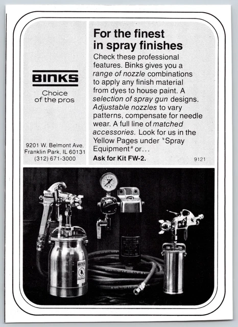 1980 BINKS COMPANY Chicago Illinois Spray Paint Guns & Accessories ...