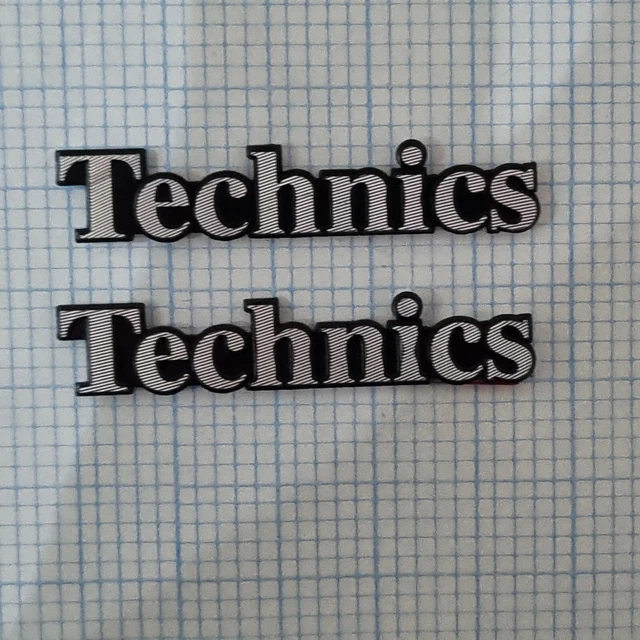 2X TECHNICS SPEAKER Emblem. 3D Aluminium Badge. Sticker Badge Car ...