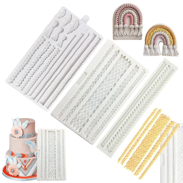 CAKE RIM EDIBLE Chocolate Mold Cake Rim Rope Silicone Molds Tipping ...