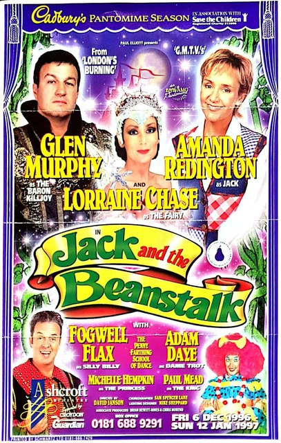 JACK AND THE Beanstalk flyer Lorraine Chase Glen Murphy Amanda ...