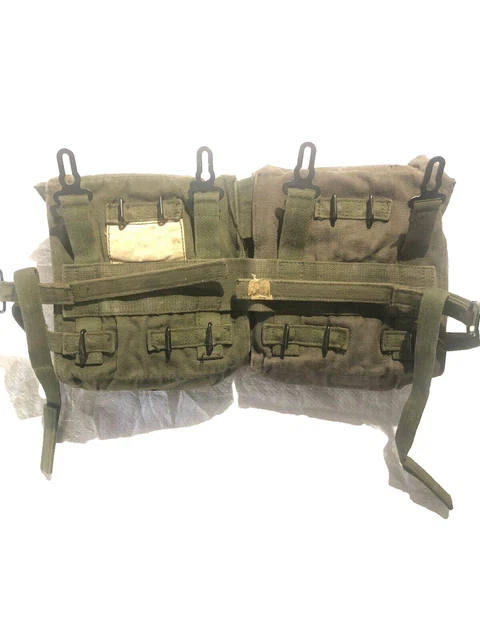 BRITISH 58 PATTERN Kidney Pouches 1958 Falklands Vintage Webbing Army ...