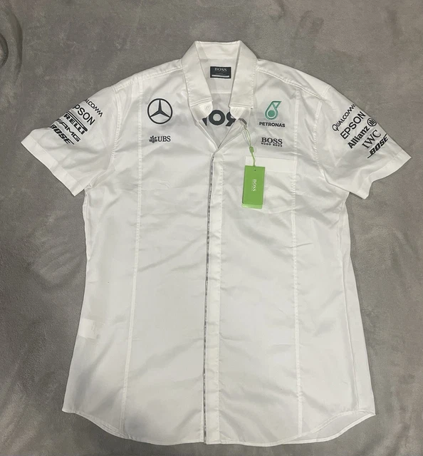 BRAND NEW HUGO Boss Mercedes Petronas F1 Pit Boss Shirt Size XL £104.68 ...